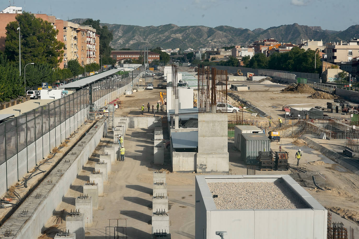 Fotos: Obras en la estación de tren del Barrio del Carmen de Murcia ...